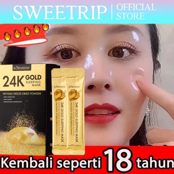 24K GOLD Retinol Mask Wajah Anti Aging Whitening Brighten Moisturizing ...
