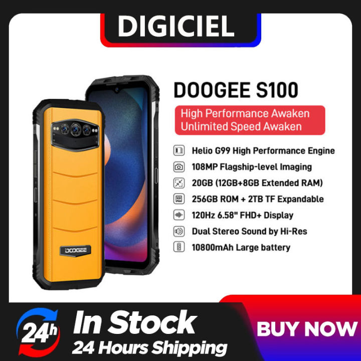 DOOGEE S100 Rugged Smartphone(2023), 20GB+256GB Dual 4G Gaming Rugged ...
