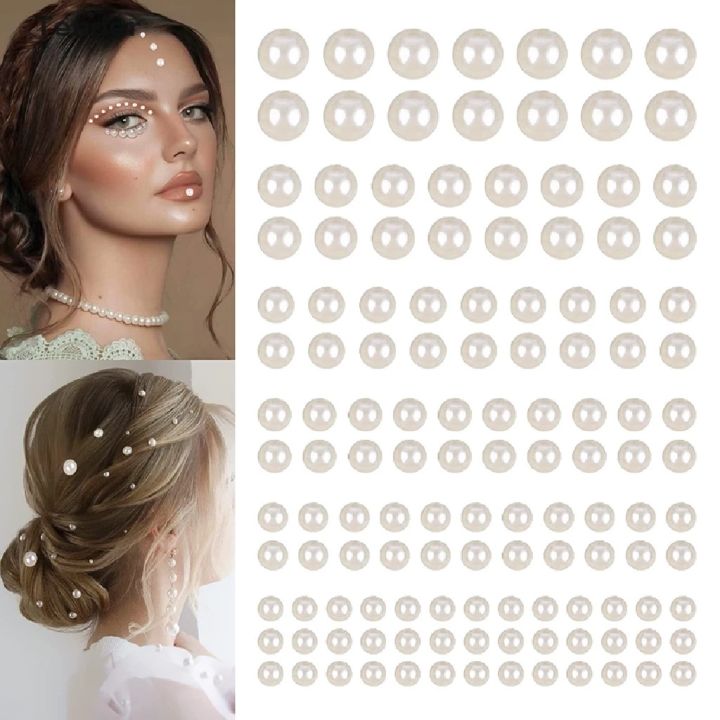 Sheets Pearls Stick On Self Adhesive Pearls Stickers Face Pearls ...