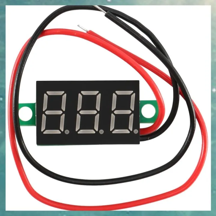 (OAKF) Mini Digital Voltmeter LED Voltage Display Panel Meter 3.3-30V ...