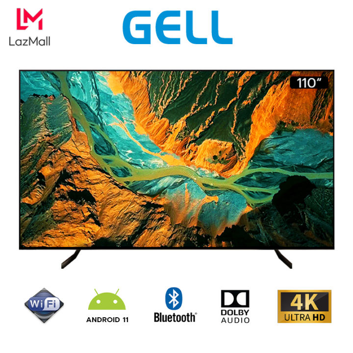 GELL 110 INCH Android11 Smart LED TV (2GB+16GB) Dolby/Voice Control ...