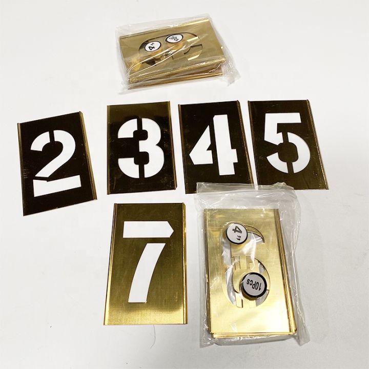 IMPA Brass Interlocking Stencil Letter and Figure Set For Paint With ...