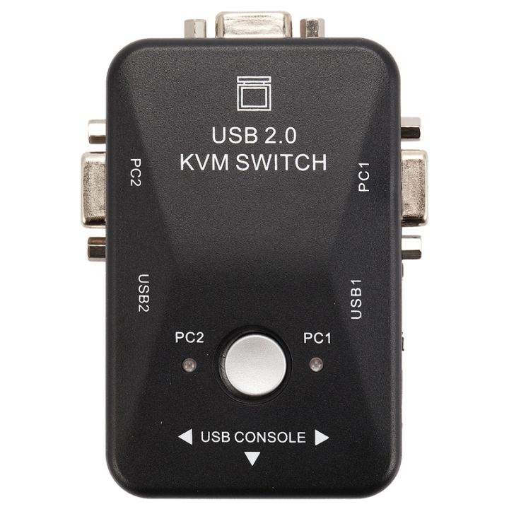 (ZHUG) Usb Kvm Switch Switcher 2 Port Vga Svga Switch Box Usb 2.0 Mouse ...