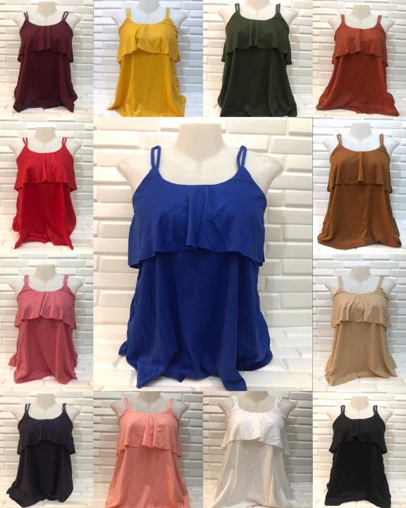 Double Strap Layer Blouse / Freesize / Fit Small- Large / Silk Fabric ...