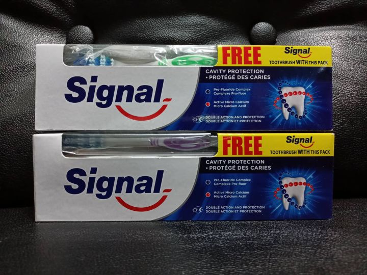 Signal Cavity Protect Toothpaste (100mL) with Free Toothbrush | Lazada PH