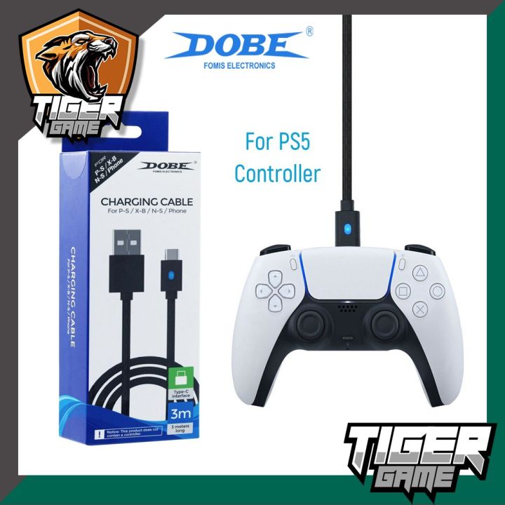 Dobe PS5 Data Charging Cable (ยาว 3 m)(USB Type C)(สายชาร์จจอย Ps5)(สาย ...