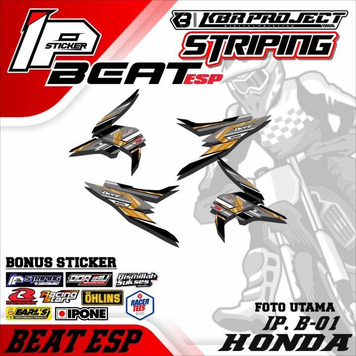 Striping BEAT ESP - Sticker Striping Variasi List HONDA BEAT ESP IP.B ...