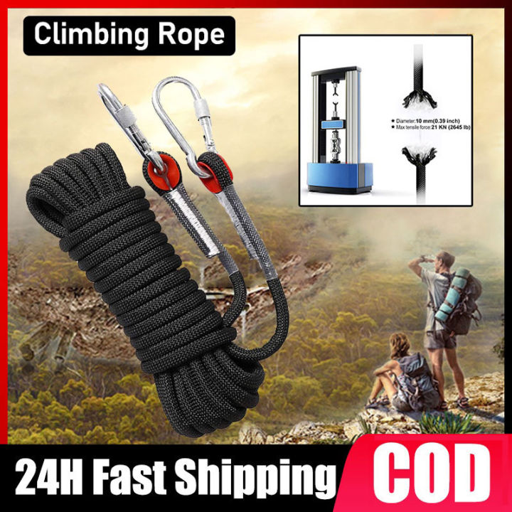 【COD + Local Seller】Climb Rope 10mm DOUBLE HOOK Camping Tool outdoor ...