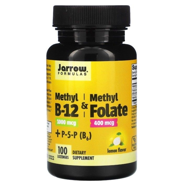 Jarrow Formulas Methyl B12 B 12 B-12 & Methyl Folate 100 Lozenges ...