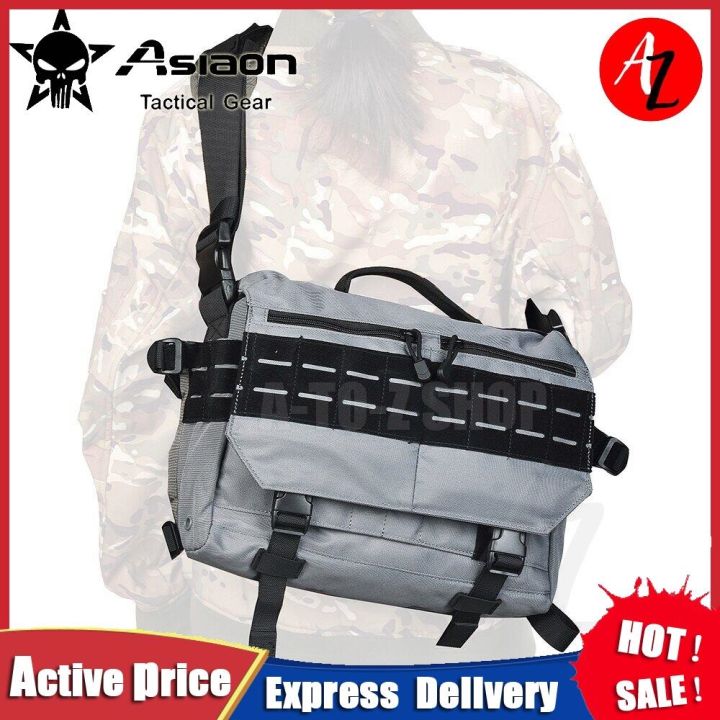 ASIAON 12L Tactical Messenger Bag Xray Crossbody Laptop Bag with Bottle ...