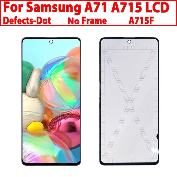 Original ข้อบกพร่อง LCD สำหรับ Samsung Galaxy A71 LCD A715 A715F จอแสดง ...