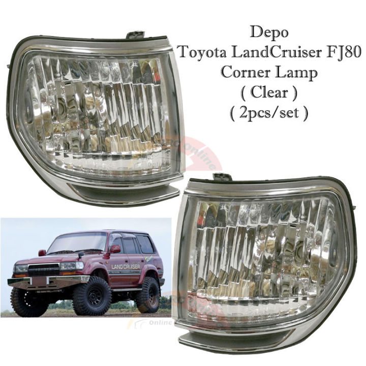 Depo Toyota Landcruiser FJ80 Corner Lamp Angle Lamp Signal Lamp ( Clear ...