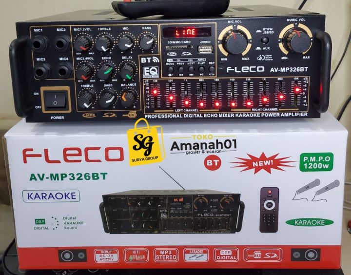 POWER AMPLIFIER DIGITAL AUDIO FLECO 326BT | Lazada Indonesia