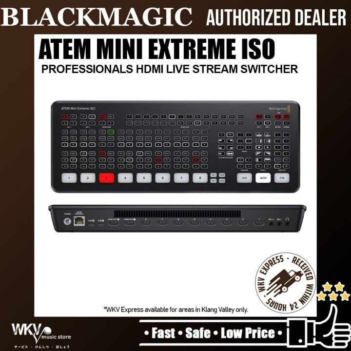 Blackmagic Design ATEM Mini Extreme ISO (Professional HDMI Live Stream ...