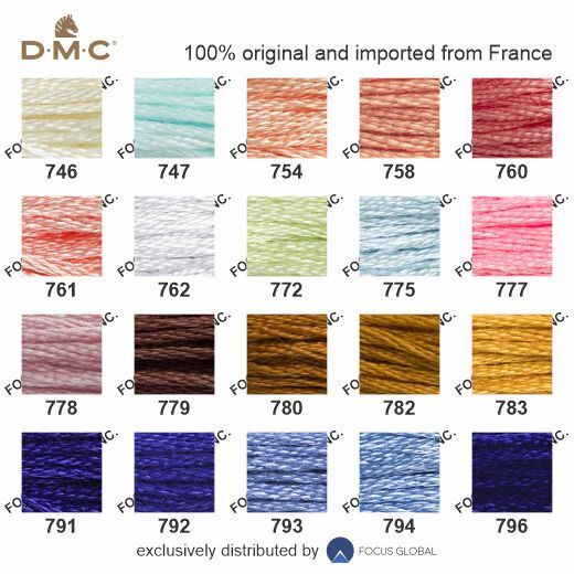 Color 760-799, DMC 100% COTTON THREAD FOR CROSS STITCH, EMBROIDERY AND ...