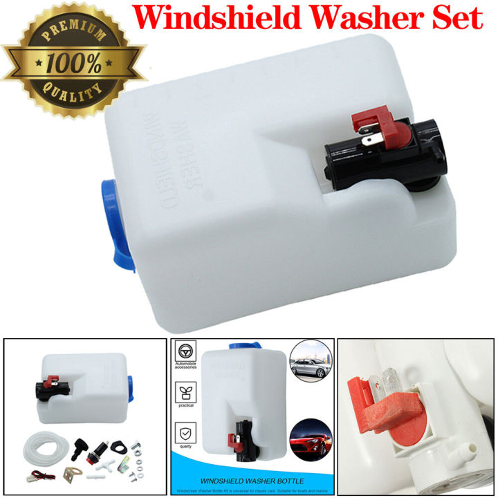 12V Windshield Wiper Washer Kit Bottle Pump Whole set wiper washer ...