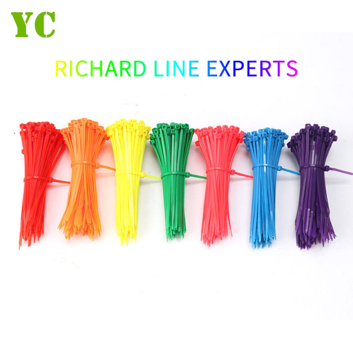 100pcs 11 color Cable Ties Nylon Wire Zip Tie (3*100mm) Self Locking ...