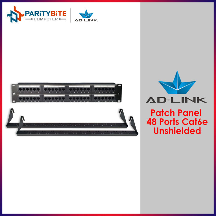 AD-Link 48 Ports CAT6 CAT6E Fully Loaded 1RU Patch Panel | Lazada PH