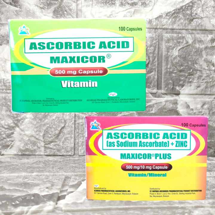 MAXICOR PLUS (Ascorbic Acid as Sodium Ascorbate + Zinc) 30 Capsules ...