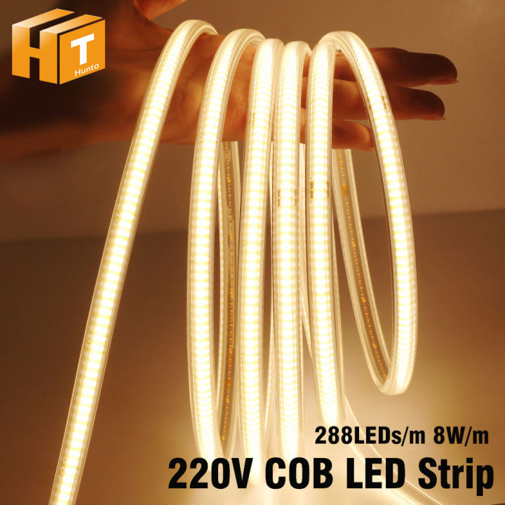 220V LED Strip 8W/m High Brightness High Safety 288LEDs/m Waterproof ...