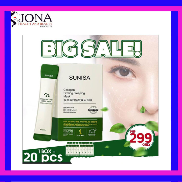 ORIGINAL Sunisa Collagen Firming Sleeping Mask(20sachets) | Lazada PH