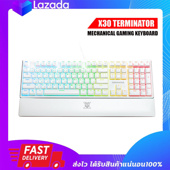 NUBWO X30 TERMINATOR White Edition RGB Mechanical Gaming Keyboard ...