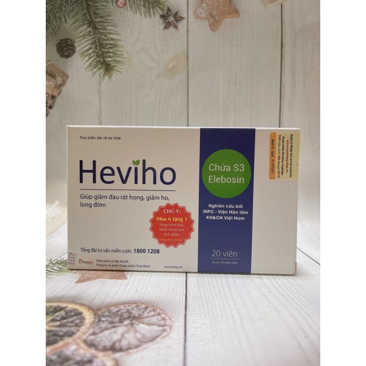 Viên Uống Heviho thá¡ Minh Giúp Giảm Đau Rát Họng, Giảm Ho, Long Đờm ...