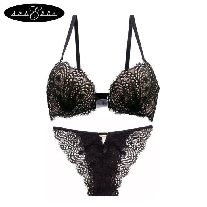 Annebra เซตบรา+กกน. บราเสริมทรง ตะขอหลัง มีโครง มีฟองน้ำ Push Up Bra ...