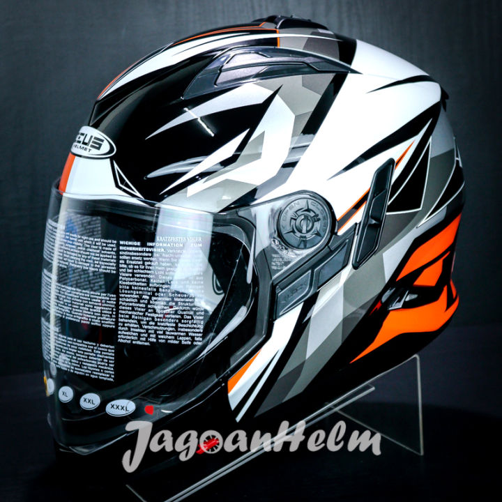 ZEUS HELM ZS613C AJ13 MODULAR | GLOSSY BLACK WHITE | ZS613 C MUZZLE ...