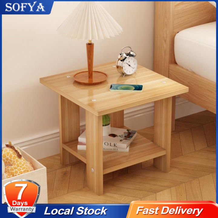 Sofya Nordic Bedside Table Small Square Desk Coffee Table Simple Sofa Side Table Corner Table ...