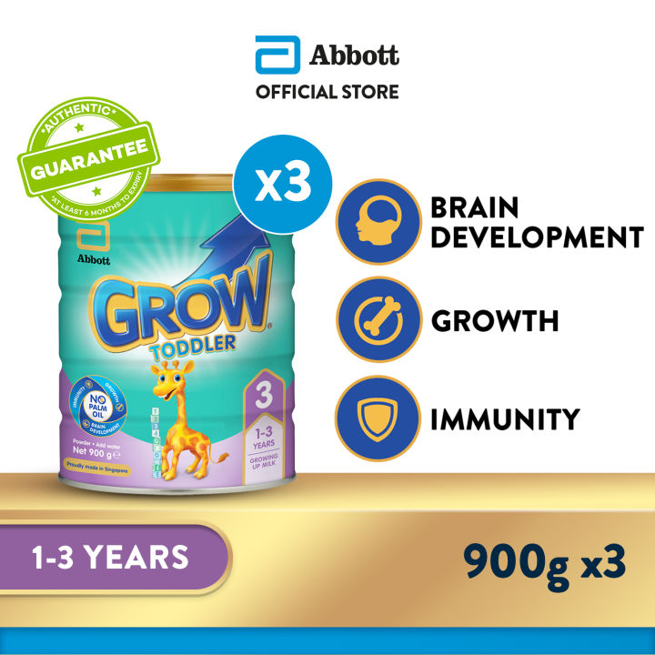 [Bundle of 3] Grow Toddler Growing-up Formula Stage 3 (900g) | Lazada ...