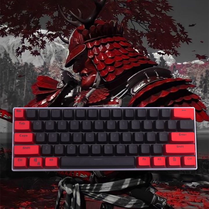 Red Samurai Keycaps Shine Through Keycap RGB 104 Keys OEM Profile PBT ...