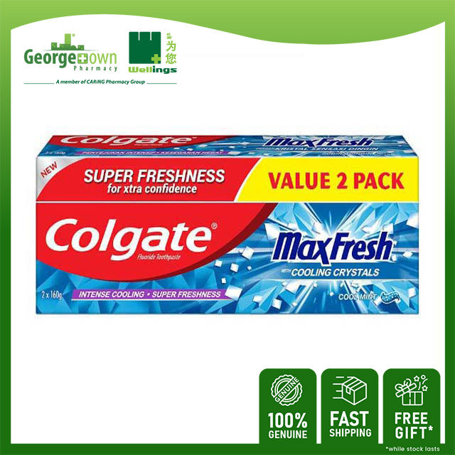 COLGATE TOOTHPASTE MAX FRESH COOL MINT 160G 2S | Lazada