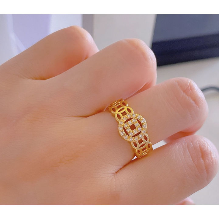 Adjustable LUCKY Charm Money Catcher Coin Charm Moissanite 18k ...