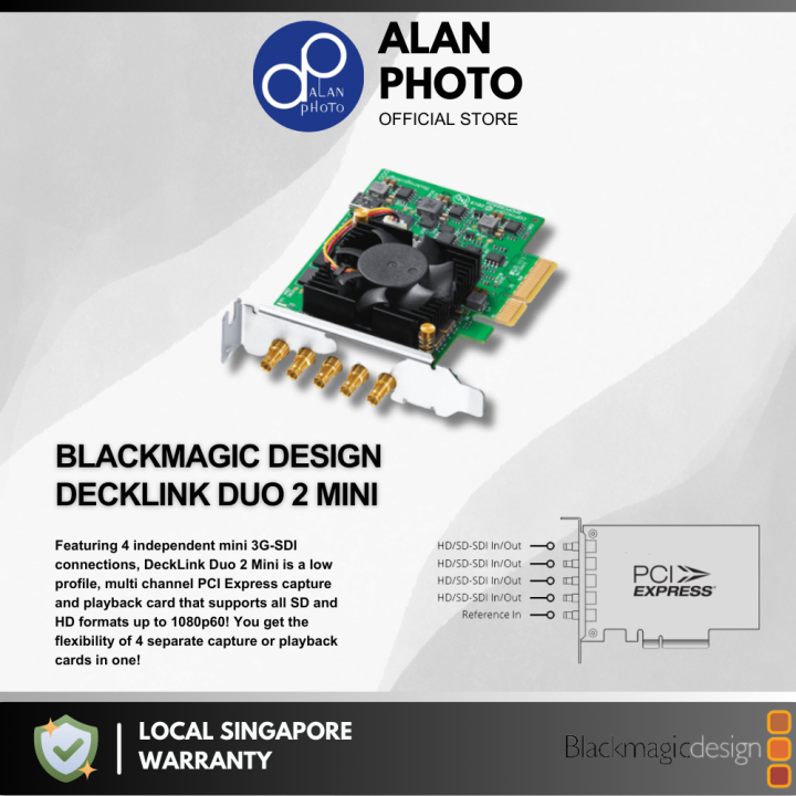 Blackmagic Design DeckLink Duo 2 Mini [BDLKDUO2LP] | Blackmagic Singapore Warranty | Lazada ...