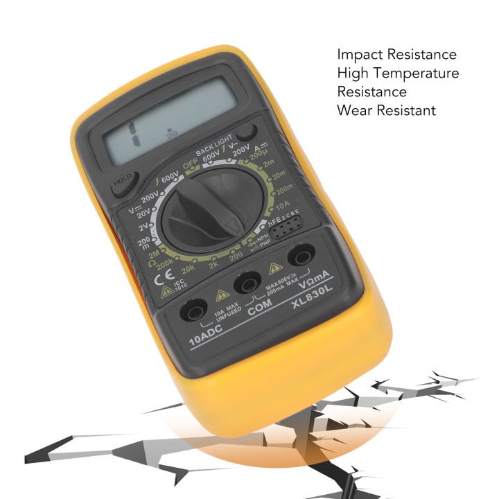 Digital Multimeter Built in Overload Protection Fuse Ohm Volt Amp Meter ...