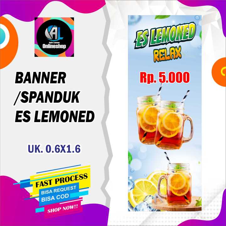 Spanduk Banner Minuman Viral Es Lemoned Relax | Lazada Indonesia