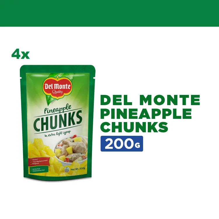 Del Monte Pineapple Chunks 200g - Pack of 4 | Lazada PH