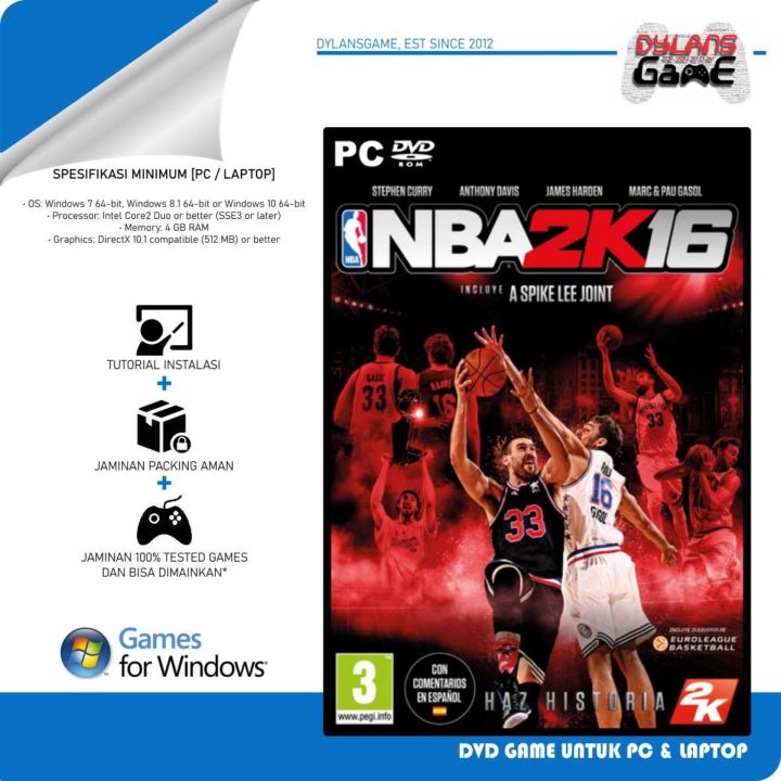 NBA 2K16 - Kaset Game PC - Game Laptop | Lazada Indonesia