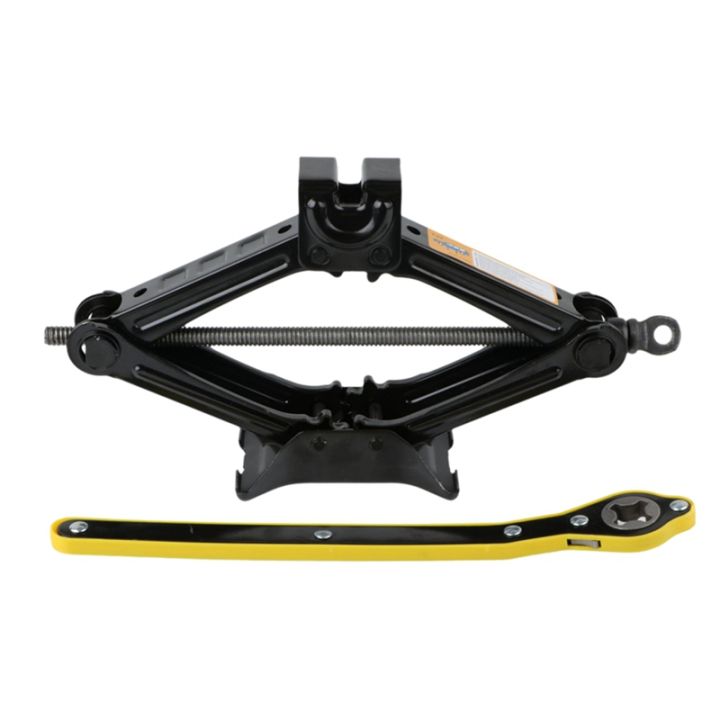 1.5T Jack Mechanical Pantograph Crank Lifter Jack W/Wrench Car Tire ...