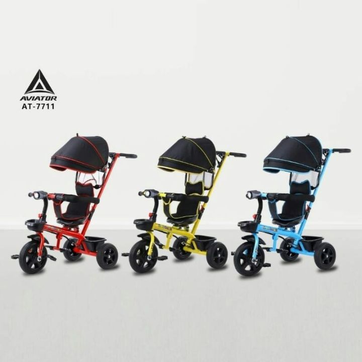 Sepeda Anak Roda Tiga Stroller Aviator At 7711 Hajridil45 - Kuning ...