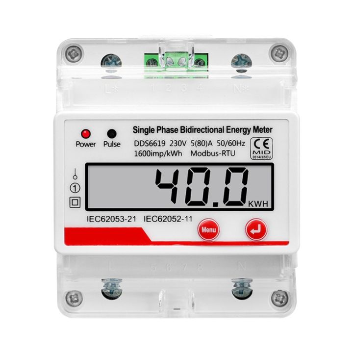 AC 230V 4P Single Phase with RS485 Modbus RTU Communication Power ...