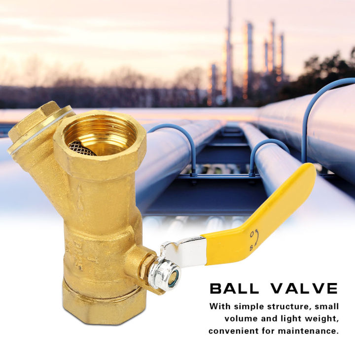 1 DN25 Female Thread Y Type Brass Strainer Filter Ball Valve Pipe ...