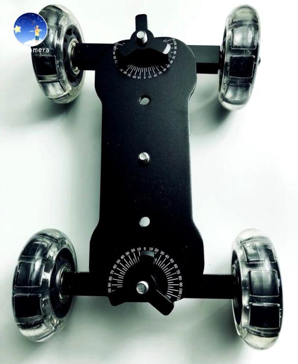 DSLR วิดีโอ Camera ติดตามรถ Stabilizer การถ่ายภาพติดตามรางรถไฟ (สีดำ ...