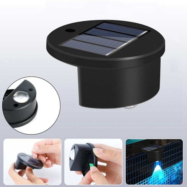 4pack Solar Powered Swimming Pool Edge Lights for Inground Pools, Above ...