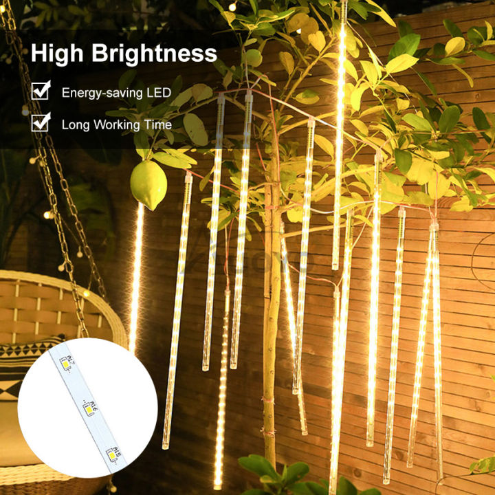 Auoyo Led Light strip Meteor Shower Rain Lights christmas Decorative ...
