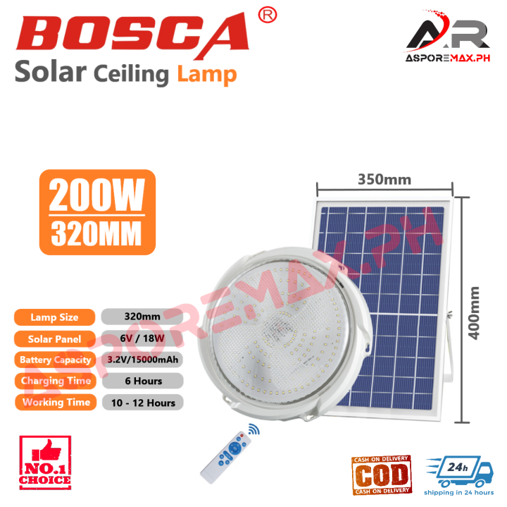 BOSCA Solar Ceiling Lamp 200W / 300W Solar Light LED indoor light With ...