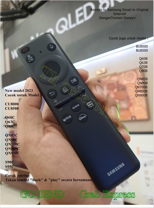 Remote tv samsung smart tv solarcell original CU8000 Q60C QN90C S90C ...