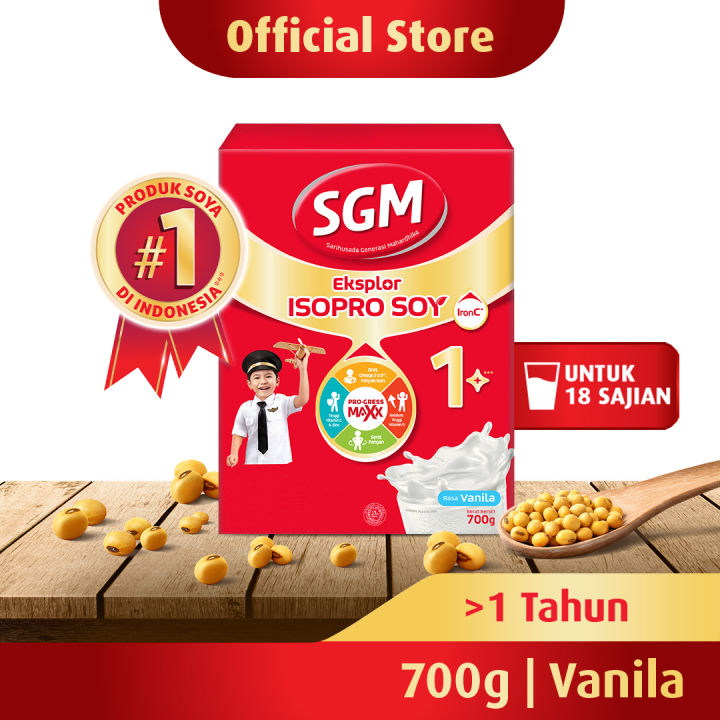 SGM Eksplor Isopro Soy 1+ Pro-GressMaxx Vanila Susu Pertumbuhan 700GR ...