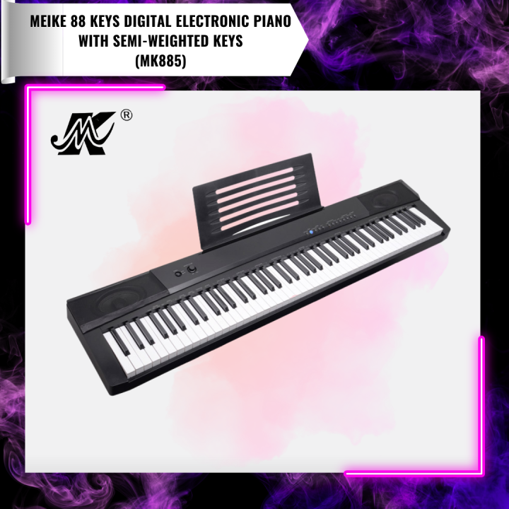 MEIKE 88 Keys Digital Electronic Piano with Semi-weighted Keys - (MK885 ...